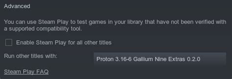 Selecting A Custom Proton Unchecks Enable Steam Play For All Other Titles Issue