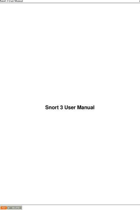 Snort User Manual