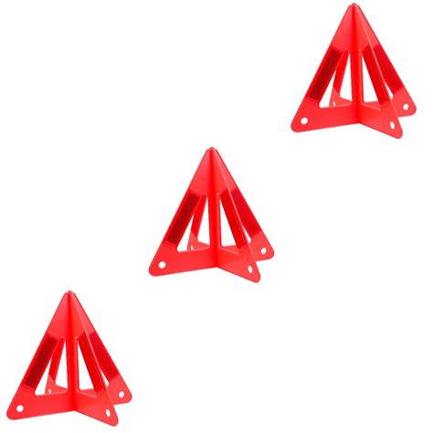 3pcs Safety Sign Folding Safety Reflective Triangle Road Warning Sign