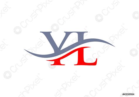 yl logo monogram letter yl logo design vector yl letter stock vector