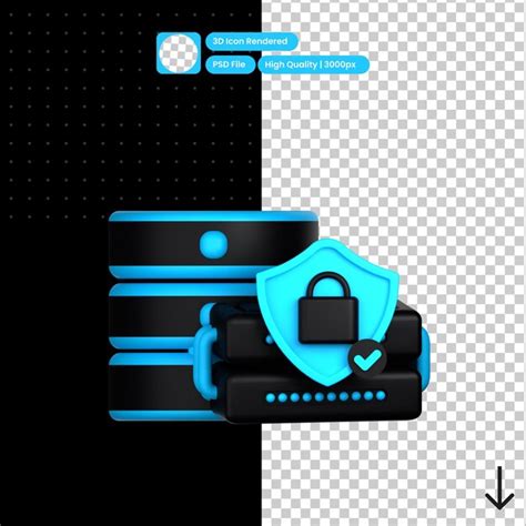 Premium Psd Psd 3d Illustration Of Data Protection