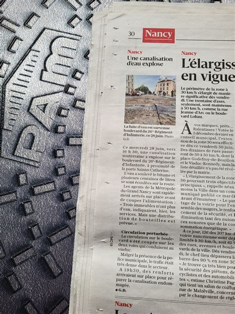 Une Canalisation Deau Explose Nancy Fonderie And Piwi