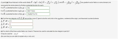Solved Show That Each Of The Vector Fields F Yi Xj G Chegg