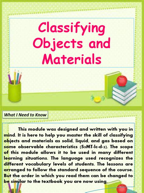 Science 3 Q1 Module 1 Pdf Shape Matter