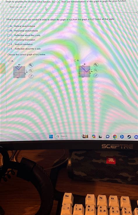 Solved Begin By Graphing The Absolute Value Function
