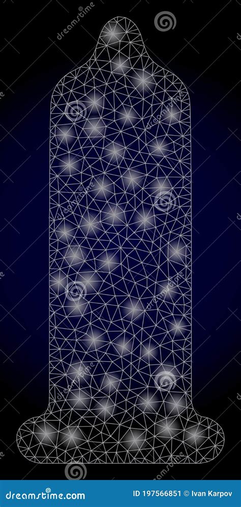Bright Web Net Condom With Lightspots Stock Vector Illustration Of