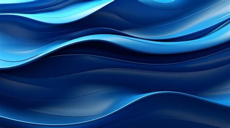 Premium Photo Abstract Blue Background With Wavy Shape 3d Rendering
