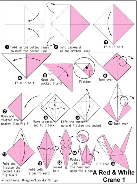 Printable Origami Crane Instructions Printable Calendars At A Glance