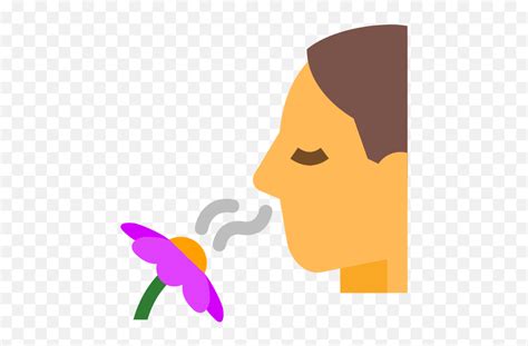Smelling A Flower Icon In Color Style Emojismell Emoji Free Emoji