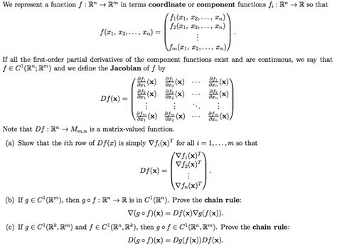 Solved We Represent A Function F Rn → Rm In Terms