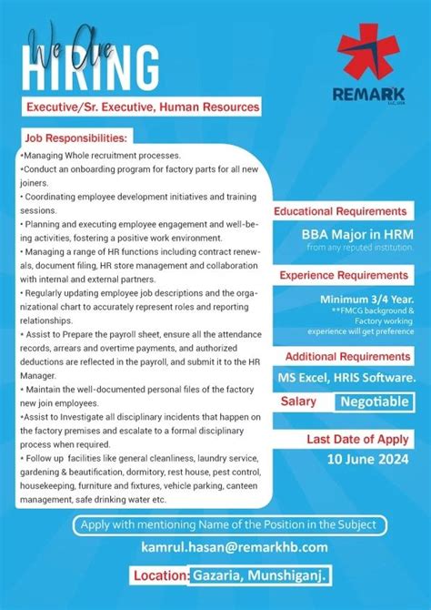 md kamrul hasan on linkedin urgent hiring
