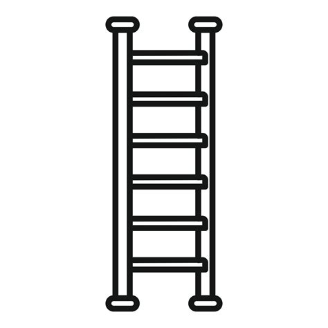 Stand Ladder Icon Outline Vector Step Construction 14837317 Vector Art