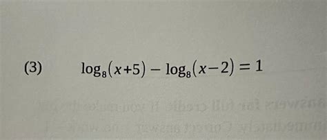 Solved For Solve The Logarithmic Equations Give Chegg