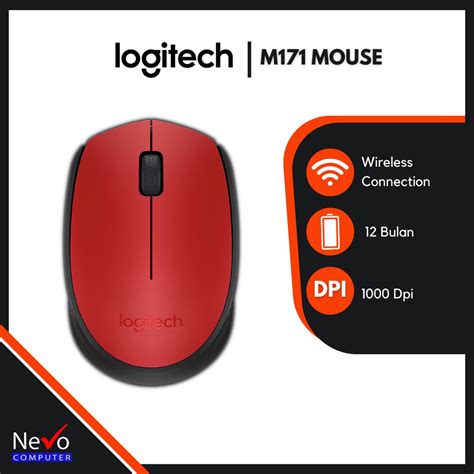 Jual Logitech M Wireless Mouse Red Shopee Indonesia