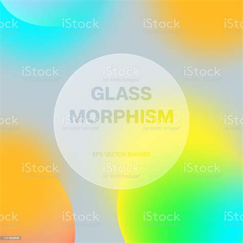 유리 모피즘 카드 템플릿 액체 그라디언트 모양 추상 예술 스톡 일러스트레이션 3d 기하학적 모양의 유리 형태 개념 젖빛 유리 효과 0명에 대한 스톡 벡터 아트 및 기타