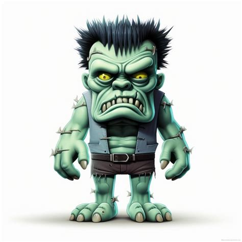Premium Photo Miniature Frankenstein Hulk Wallpaper Luminous 3d