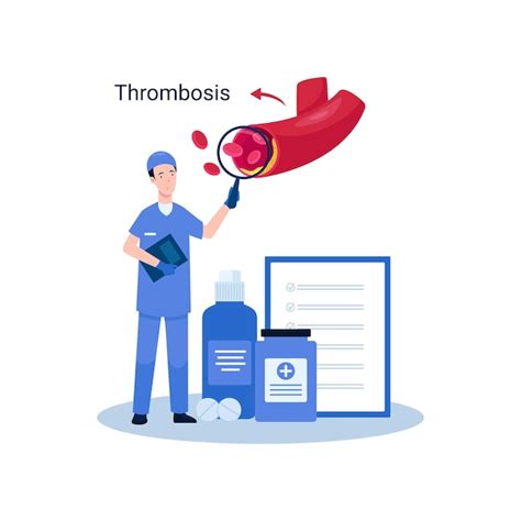 Premium Vector Thrombosis Disease Concept Illustration