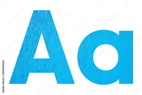 Poster Alphabet Uppercase And Lowercase Letters A With Wall Texture