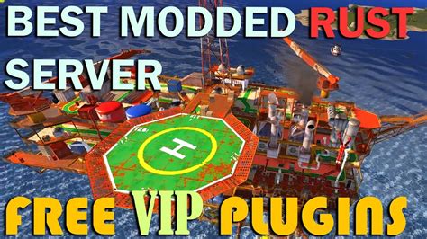 Modded Rust Server Free Vip Plugins Rust Rustmodded Rustpc Youtube
