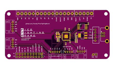 Raspberry Pi Pico Integrated Pico Fighting Board For Arcade Hitbox Mix