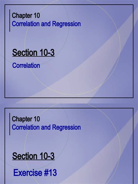 Chapter 10 Correlation And Regression Section 10 3 Correlation