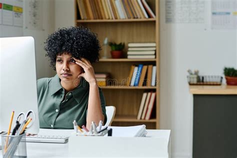 Teacher Working On Computer At Class Stock Image Image Of Learn