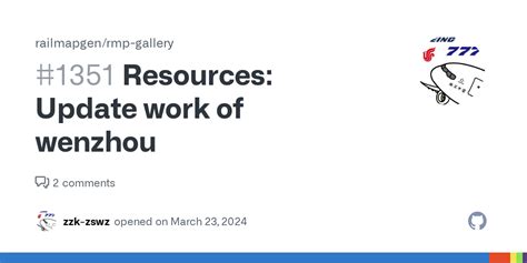 Resources Update Work Of Wenzhou · Issue 1351 · Railmapgenrmp