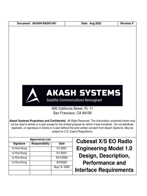 Cubesat Xs Eo Radio Em 10 Revf Pdf Modulation Radio