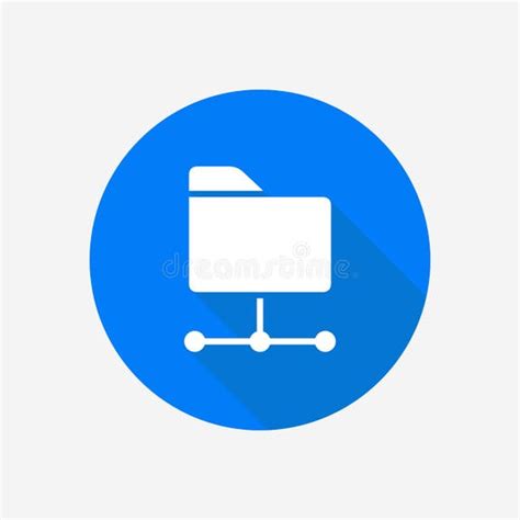 Computer Folder With Connections Vector Icon Computer Network Icon