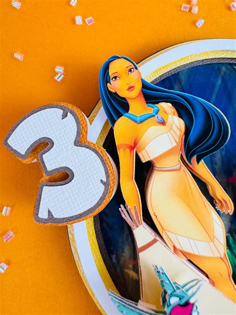 Princess Pocahontas Cake Topper Themed Princess Pocahontas Birthday