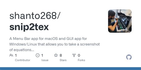 GitHub Shanto Snip Tex A Menu Bar App For MacOS And GUI App For WIndows Linux That Allows
