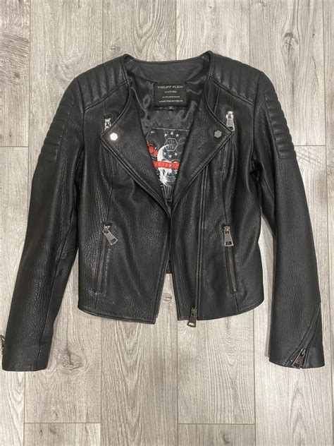 Шкіряна куртка Philipp Plein — ціна 1500 грн у каталозі Куртки Купити жіночі речі за доступною