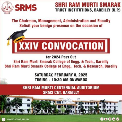 Srms Trust Institutions Set To Celebrate 24th Convocation Of 2024 Pass