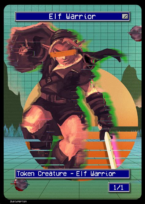 Elf Warrior Token Justwhartonart