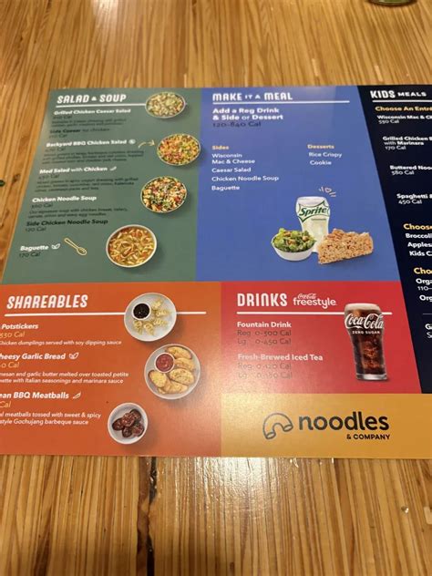 Noodles And Company Menu Updated October 2025