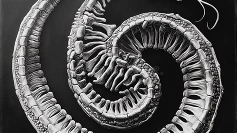 Coiled Fossil With Detailed Intricate Patterns Stock Illustration Illustration Of Illness