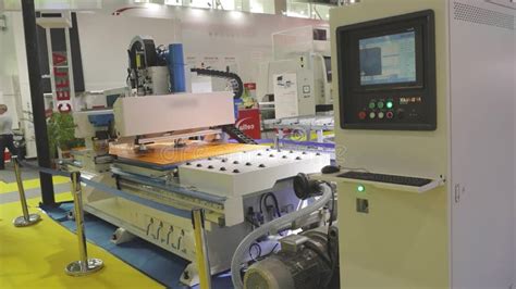 cnc control console stack computer in the cnc machine modern