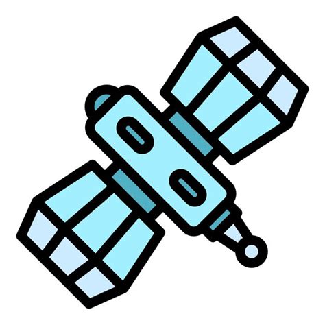 Premium Vector Satellite Icon Outline Satellite Vector Icon Color Flat Isolated