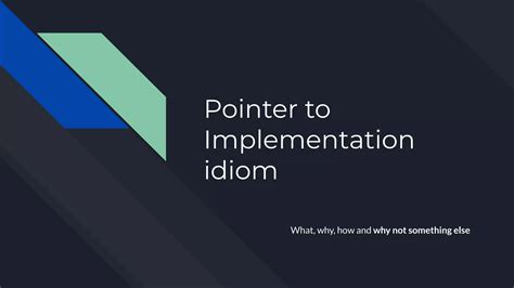 pointer to implementation idiom pdf