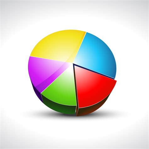 Shiny Pie Graph Icon 458450 Vector Art At Vecteezy