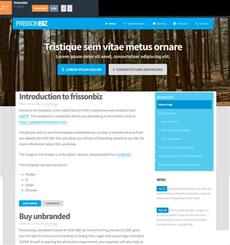 simple responsive website template
