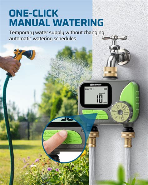 Dewenwils 2 Zone Sprinkler Timer Water Timer With Automatic Watering Outdoor Programmable
