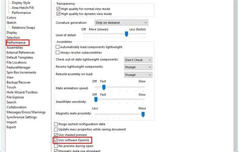 Solidworks Sistemska Nastavitev ‘use Software Opengl