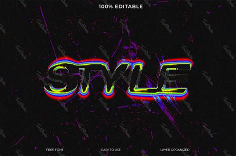 Style Font Style Text Effect Photoshop Premium Psd File