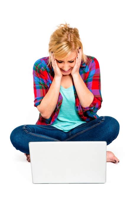 Computer Crash Stock Photo Image Of Beautiful Girl