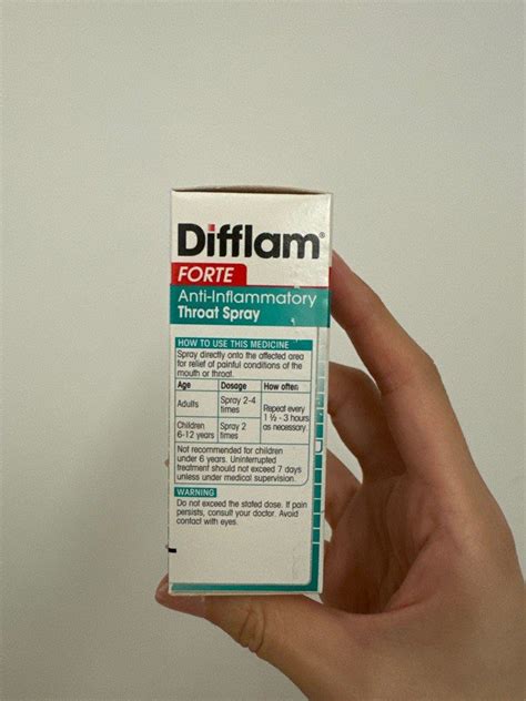 Difflam Forte Anti Inflammatory Throat Spray Health Nutrition Health Supplements Vitamins