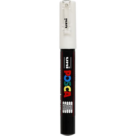 Uni Posca Marker wit 0,7mm PC-1M per stuk - creaknutselen.nl