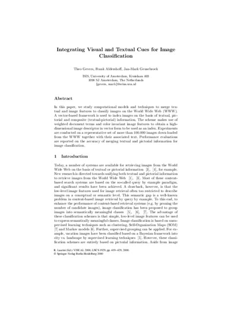 pdf integrating visual and textual cues for image classification