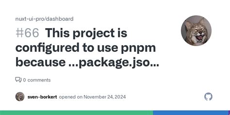 this project is configured to use pnpm because package json has a