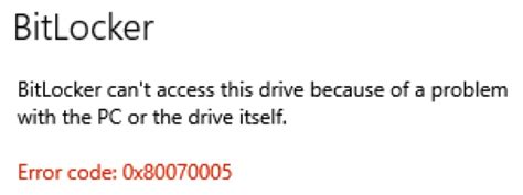 Solved Bitlocker Cannot Access Drive Because Of A Problem